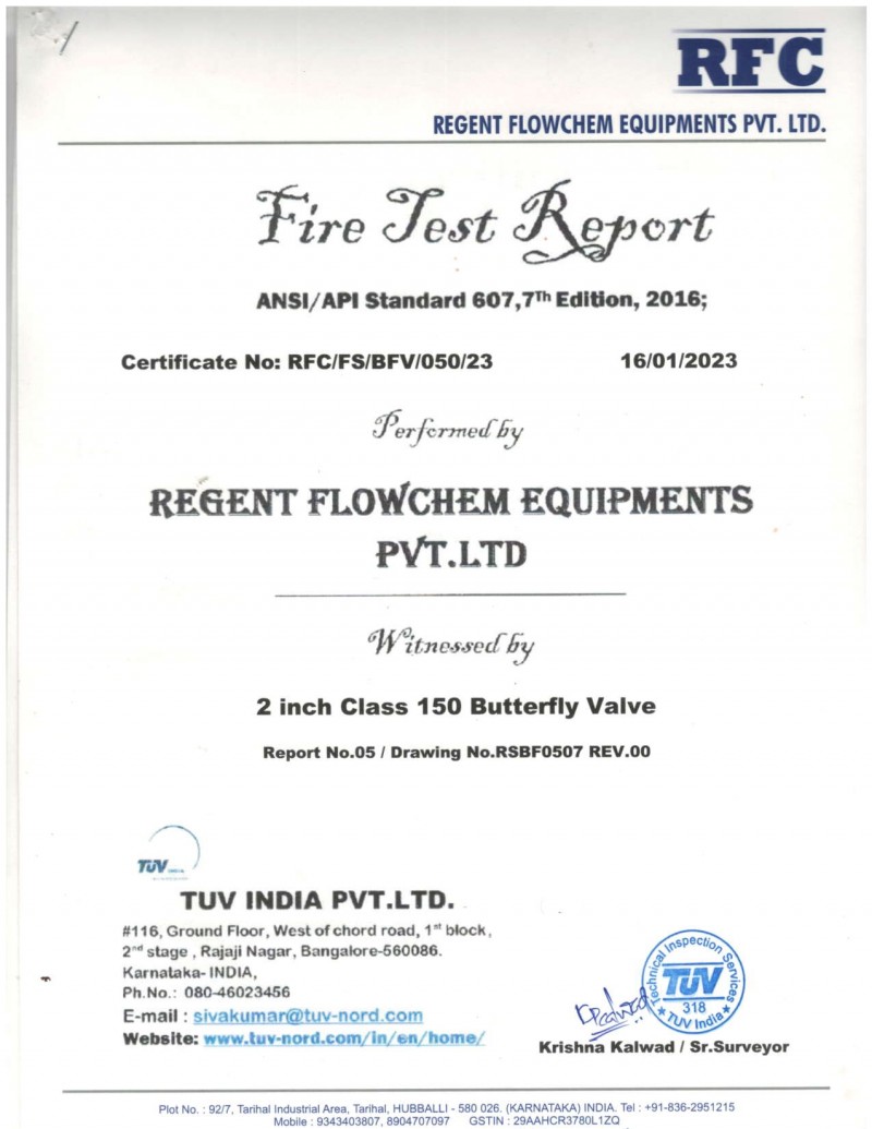 Certificate | Regent Flowchem Equipments Pvt. Ltd.